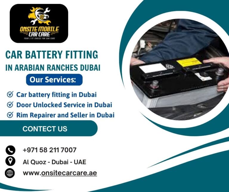 Car battery fitting in Arabian Ranches Dubai 058 211 7007