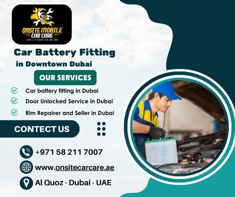Car battery fitting in Downtown Dubai 058 211 7007