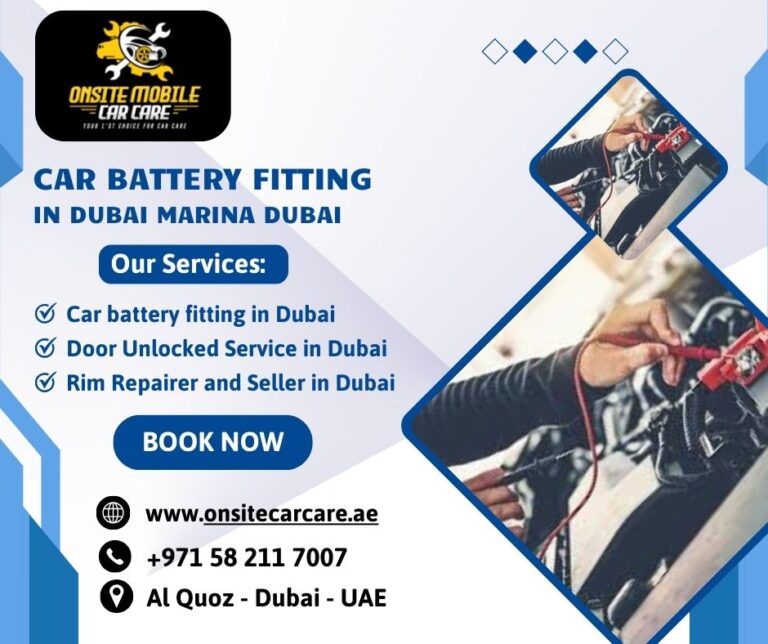 Car battery fitting in Dubai Marina Dubai 058 211 7007